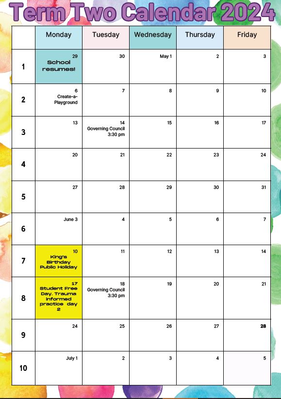 Term Calendar